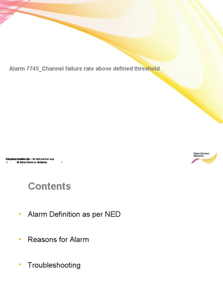 Alarm - Description & Troubleshooting - 7745 | PDF