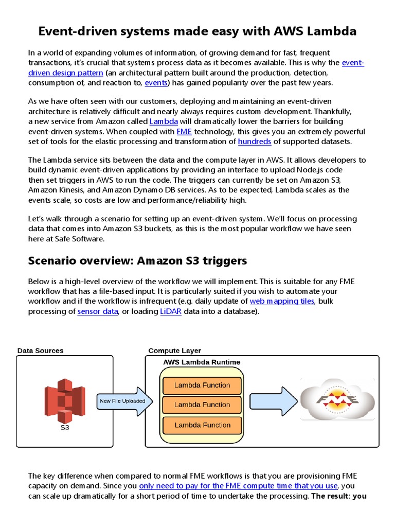 Automating Data Processing Workflows With Aws Lambda And Amazon S3 Triggers Pdf Cloud