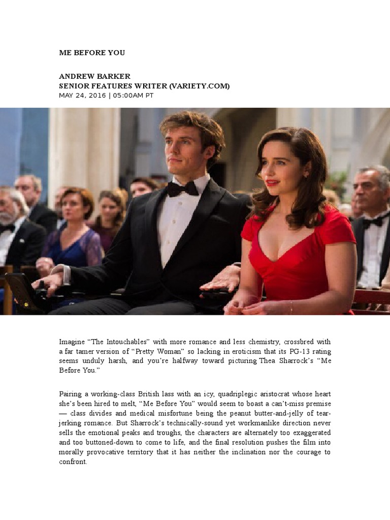 Me Before You | PDF | Leisure