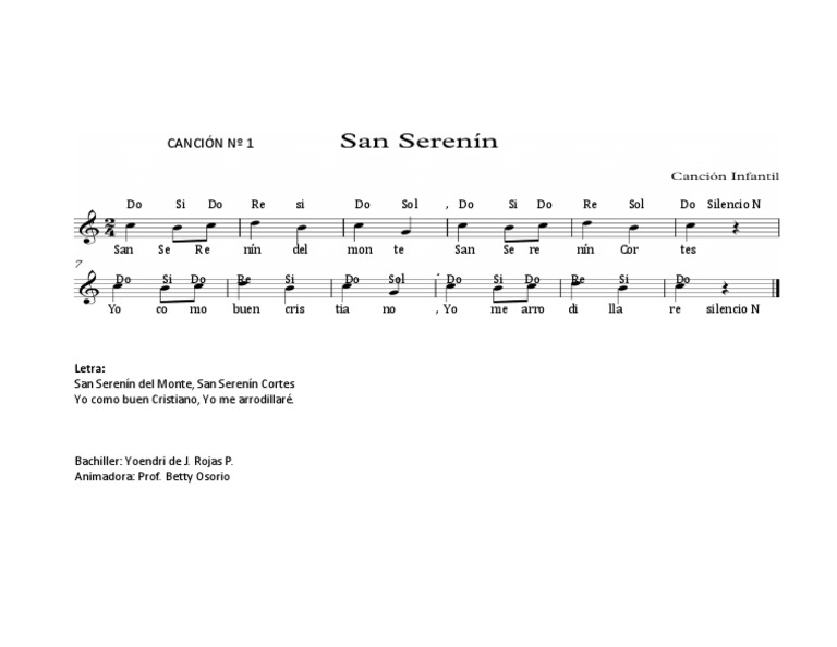 Canción San Serenín | PDF