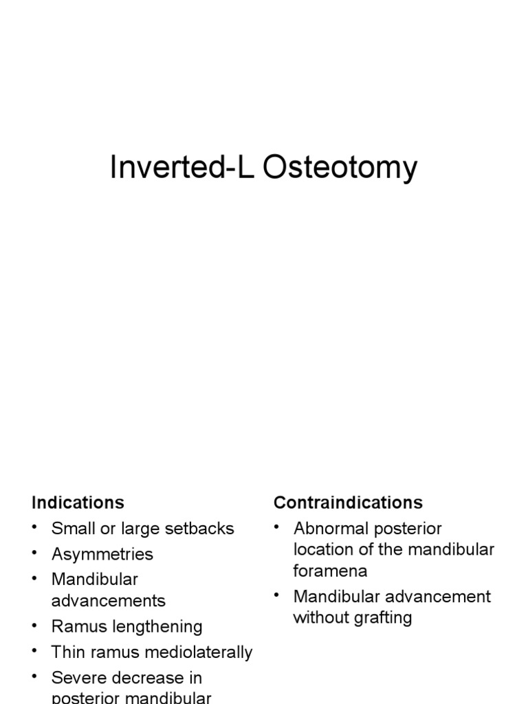 Inverted L Osteotomy | PDF | Human Anatomy | Musculoskeletal System