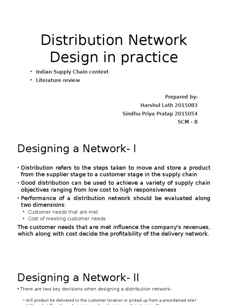 Distribution Network Design in FMCG | PDF | Distribution (Business ...