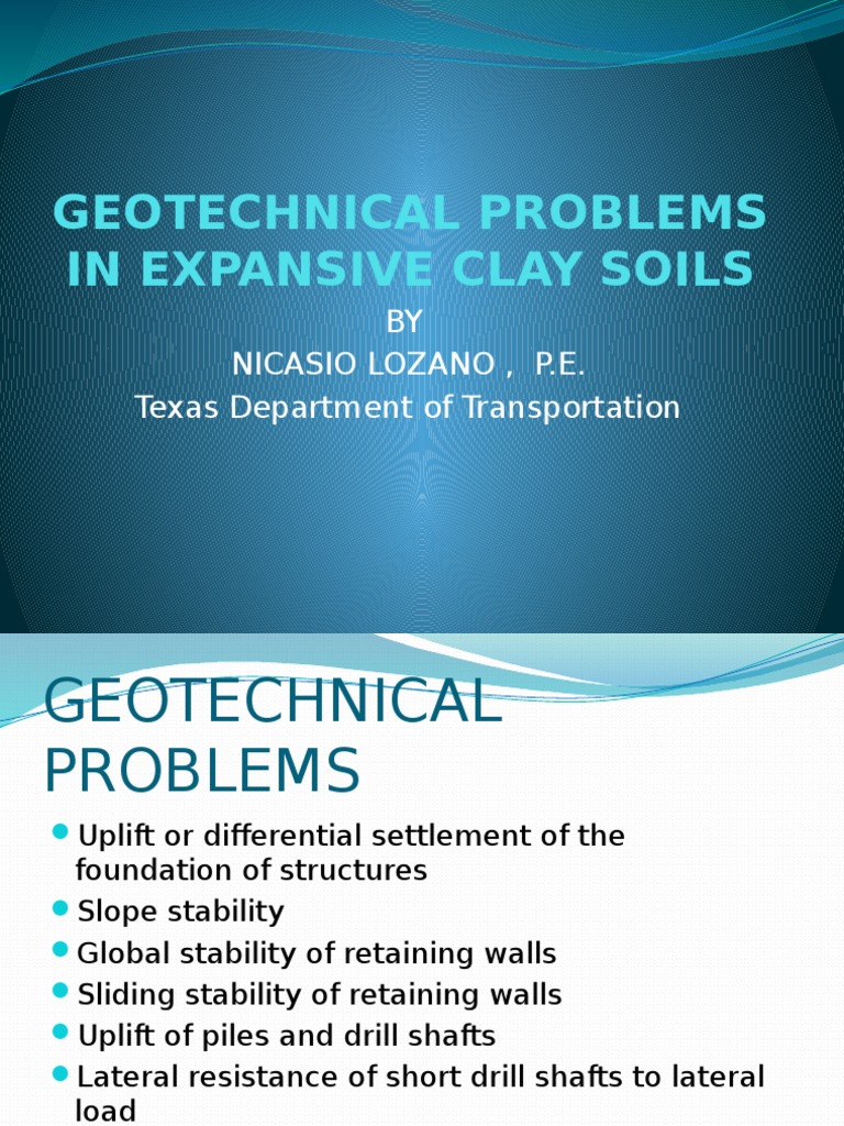 Geotechnical Problems in Expansive Soils | PDF | Clay Minerals | Crystalline Solids