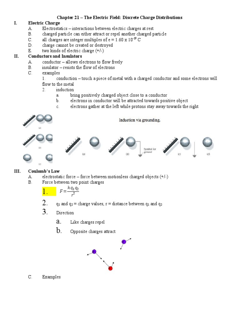Chapter 21 | PDF | Electric Charge | Electric Field