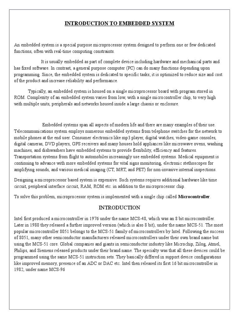 8051 Microcontroller Project Report | PDF