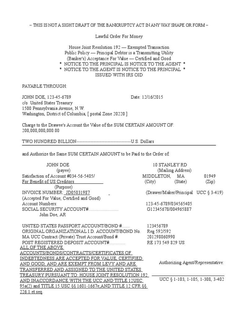 25 Lawful Order of Money | PDF