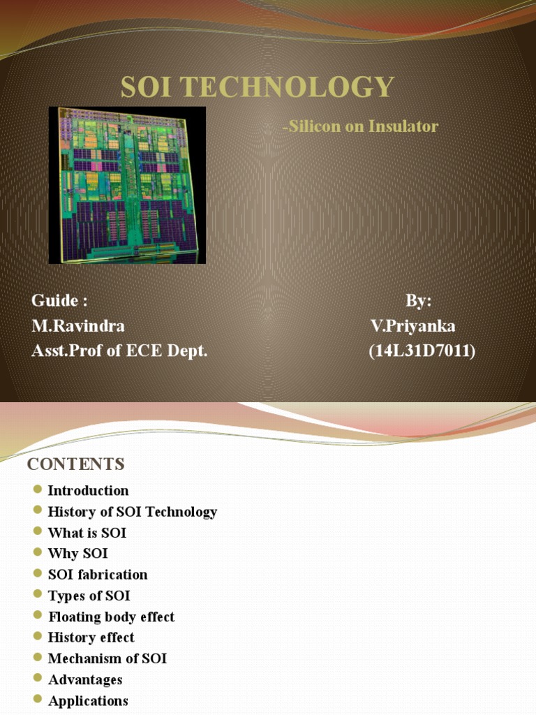 Soi Technology | PDF | Mosfet | Semiconductor Device Fabrication