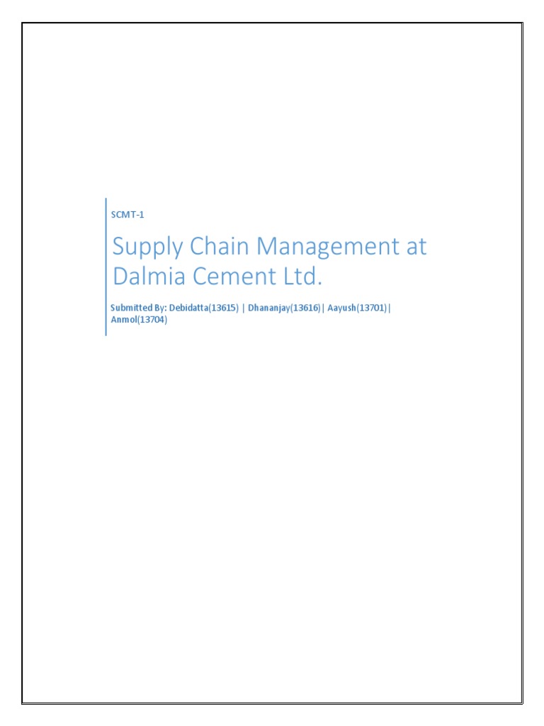 Dalmia Cement Case Solution | PDF | Track Gauge | Rail Transport