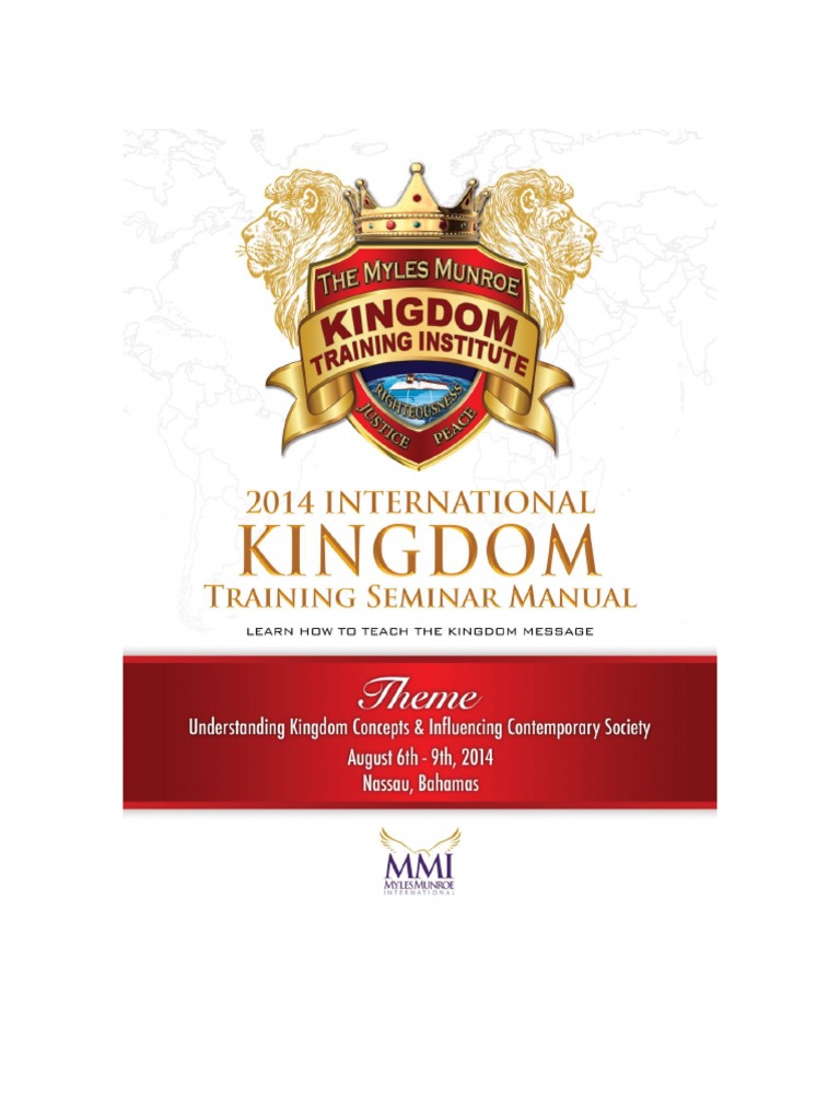 2014 Kingdom Training Seminar Manual | PDF | Kingship And Kingdom Of ...