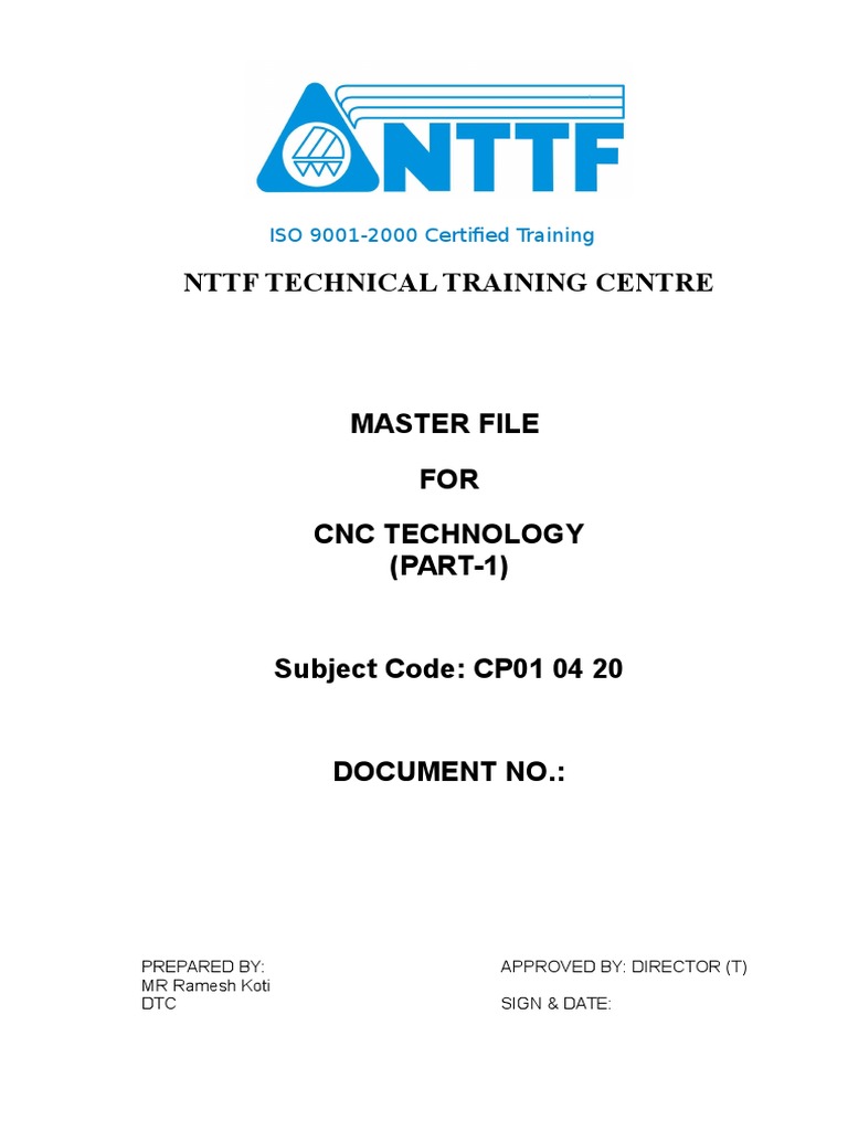 NTTF Technical Training Centre | PDF | Technology & Engineering