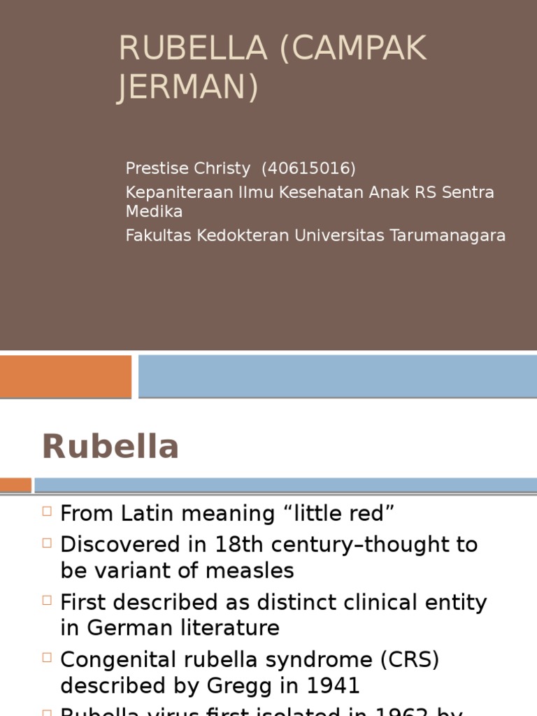 Rubella (Campak Jerman) | PDF | Pregnancy | Immunology