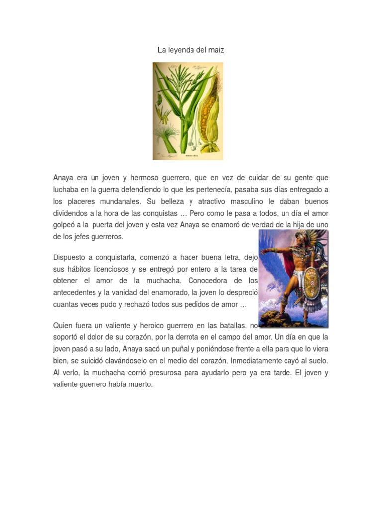 La Leyenda Del Maiz | PDF