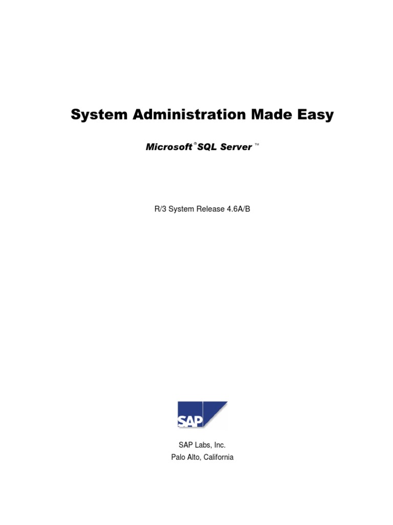 SAP System Administration Made Easy | PDF | Backup | Disaster Recovery