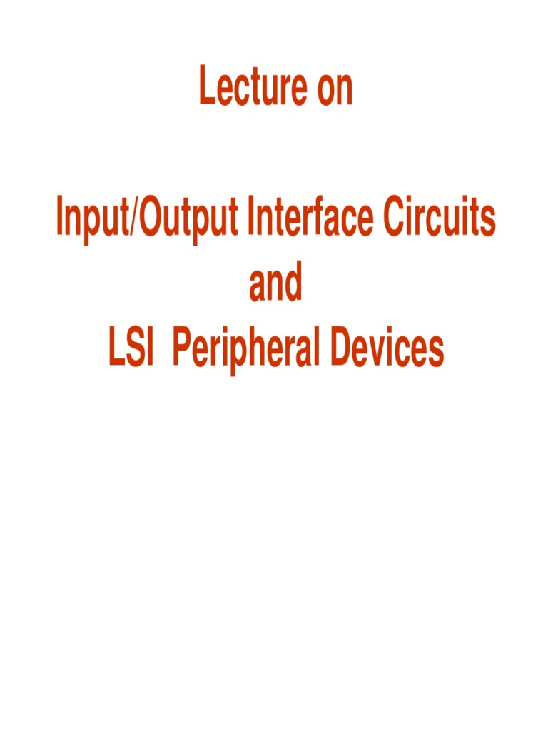 I O Interface | PDF | Input/Output | Integrated Circuit