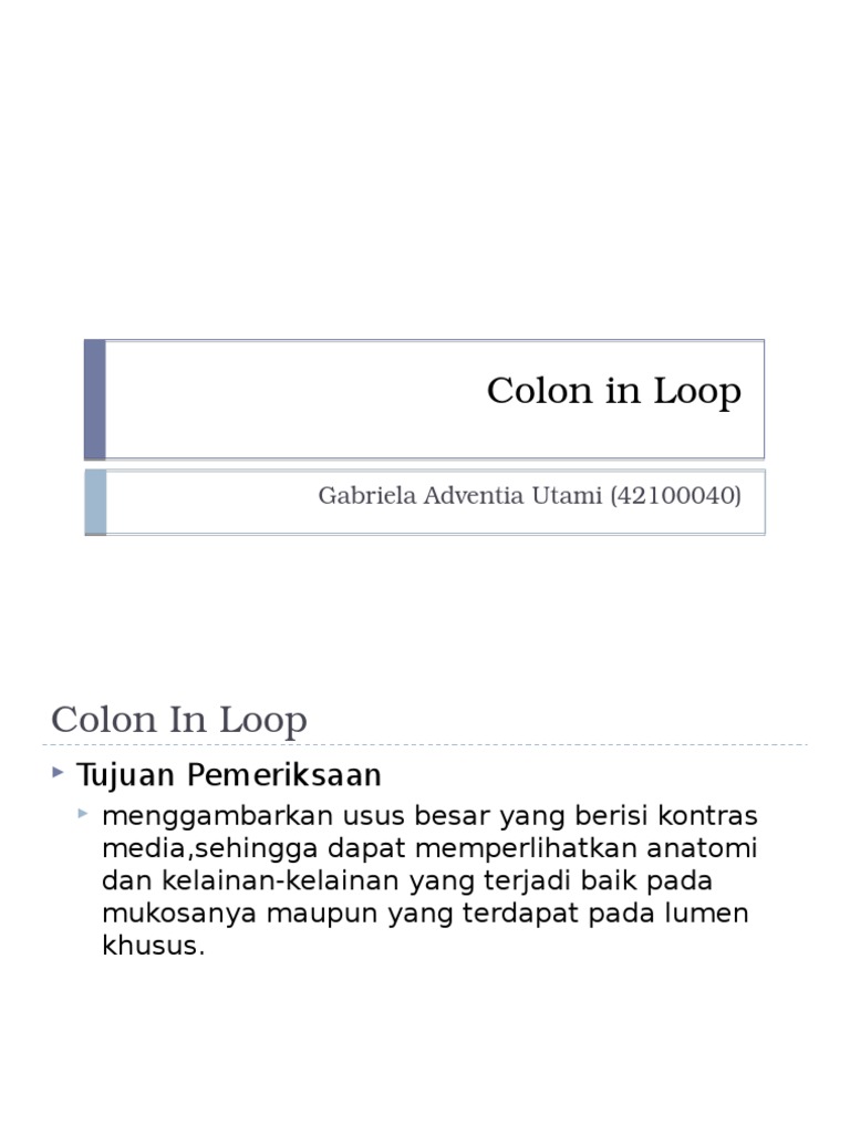 Colon in Loop | PDF