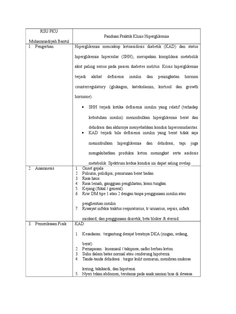 Format PPK Hiperglikemia | PDF