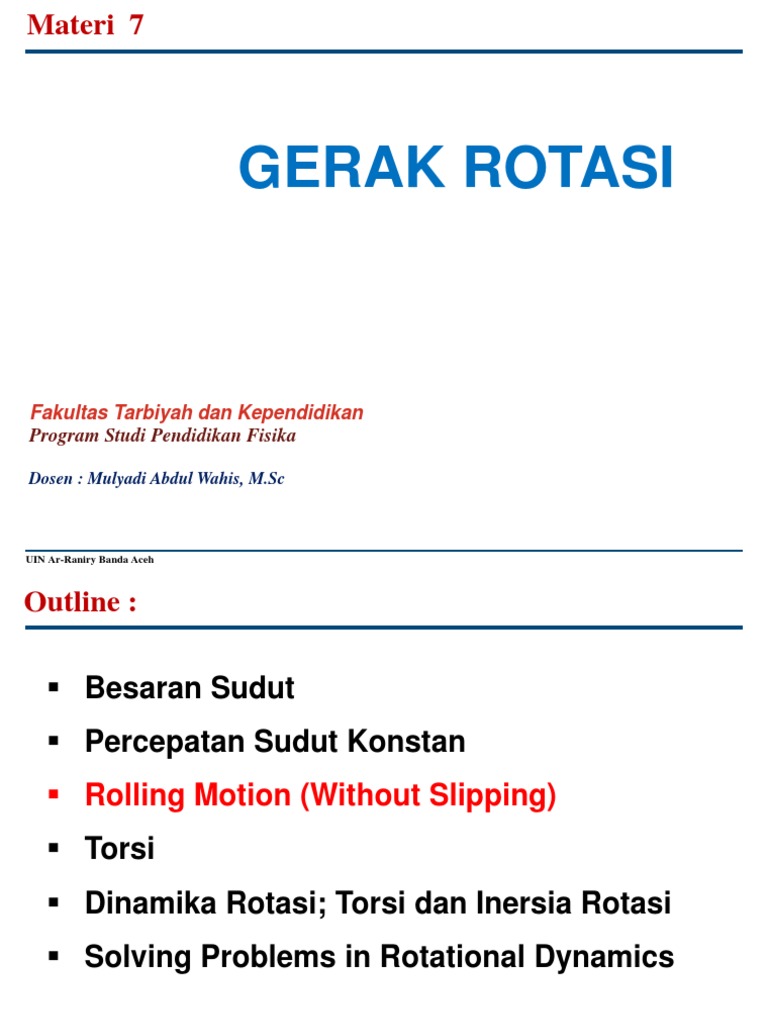 Gerak Rotasi | PDF