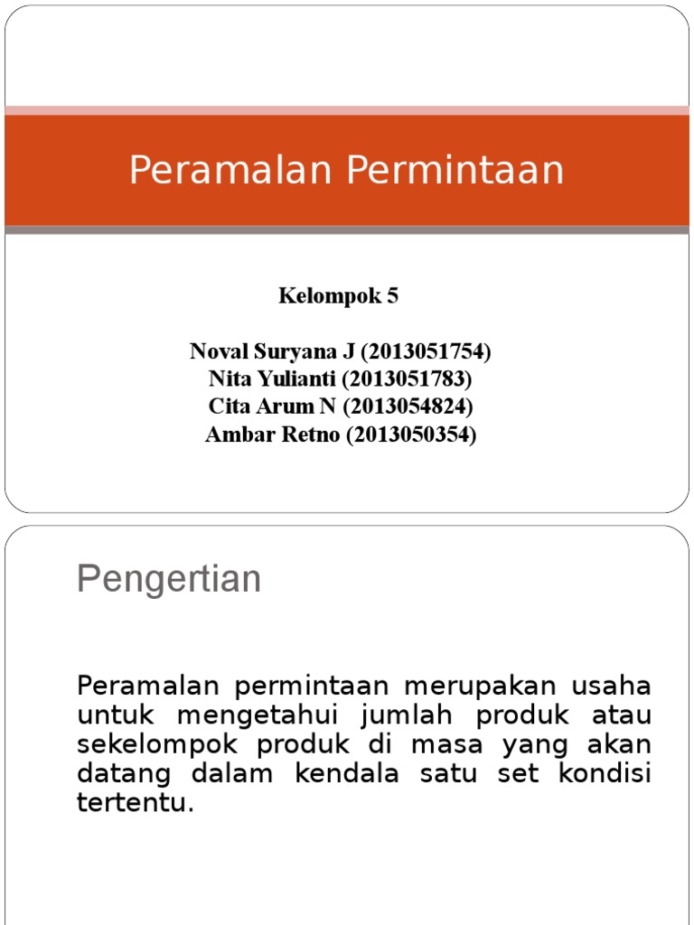 Kel 5 Peramalan Permintaan | PDF