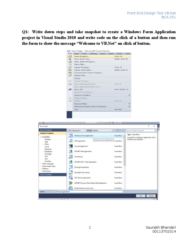 Project File | PDF | Visual Basic .Net | Computer Engineering