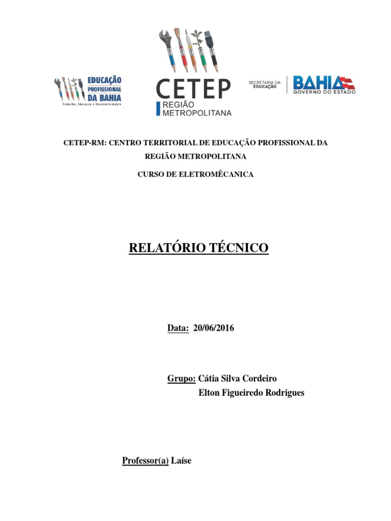 Modelo de relatório pronto..pdf | Desperdício | Mercado (Local)