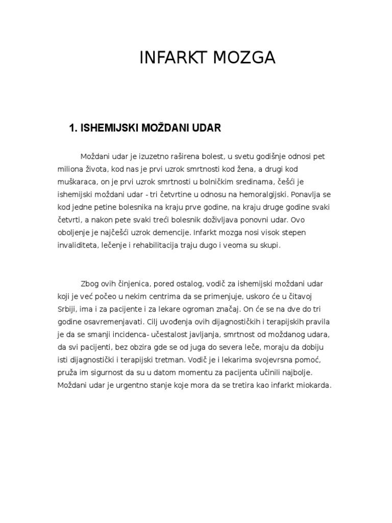 Infarkt Mozga | PDF
