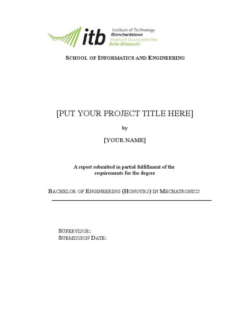 Report Template ITB Blanch | PDF | Specification (Technical Standard ...
