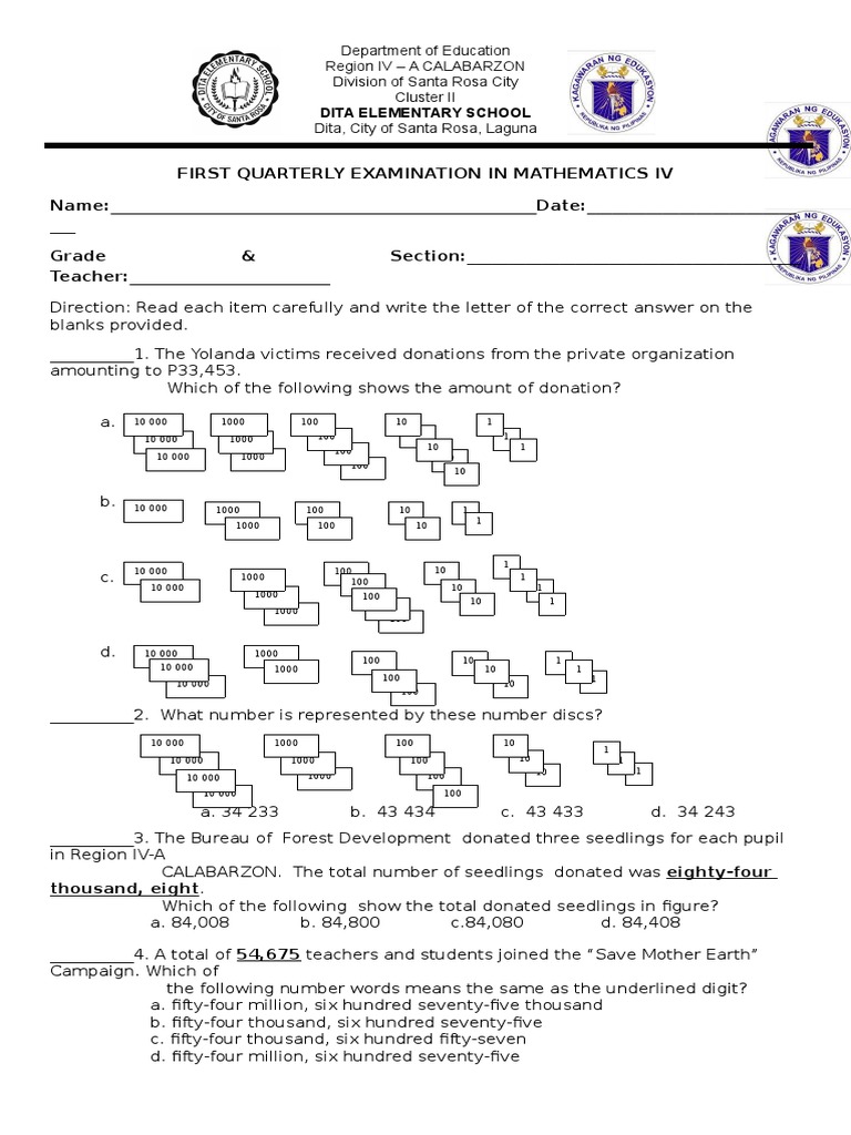 1st Periodical Test | PDF | Teaching Mathematics | Science
