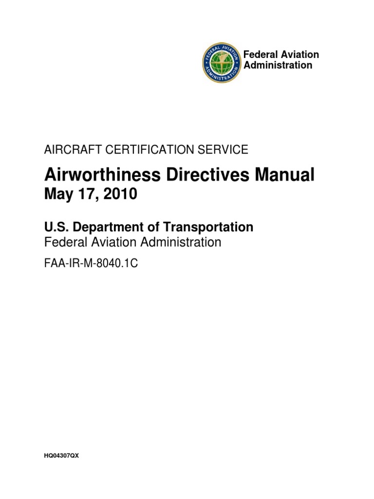FAA Airworthiness Directives Manual | PDF | Rulemaking | Federal ...