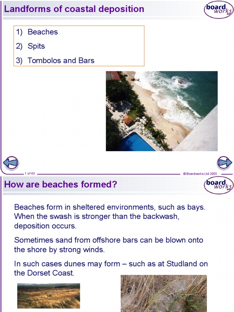 Coastal Deposition Landforms Explained | PDF