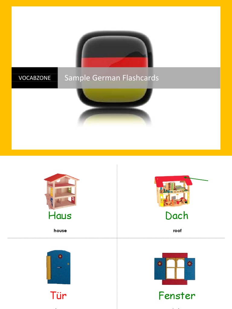 Sample German Flashcards | PDF | Christmas | Nature