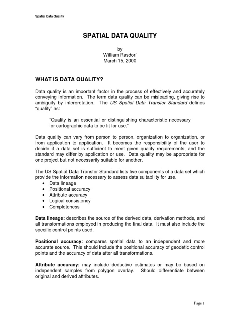 144 Spatial Data Quality PDF | PDF