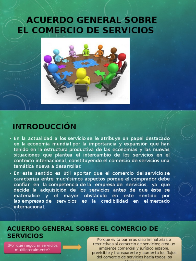 Acuerdo General Sobre El Comercio De Servicios Pdf Organización De