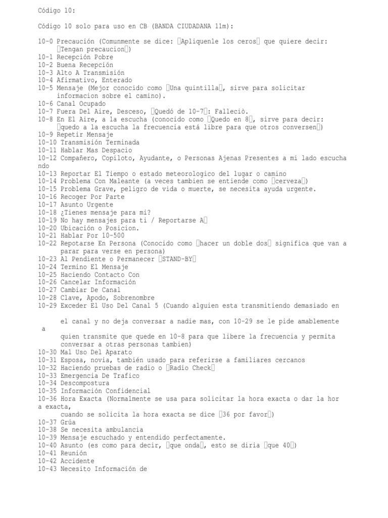 Codigo Radio | PDF | Telecomunicaciones | Science