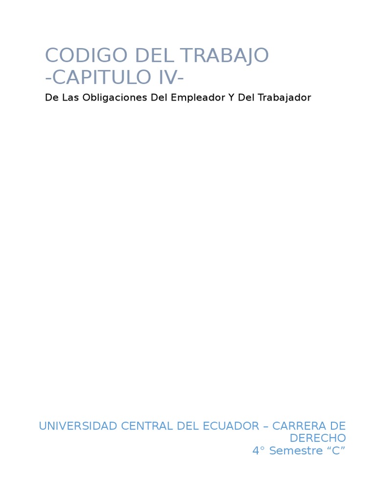 Analisis de Los Articulos 42 - 46 Del CODIGO LABORAL ECUATORIANO | PDF ...