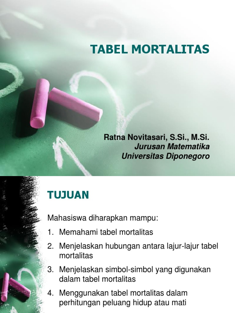Tabel Mortalitas PDF | PDF
