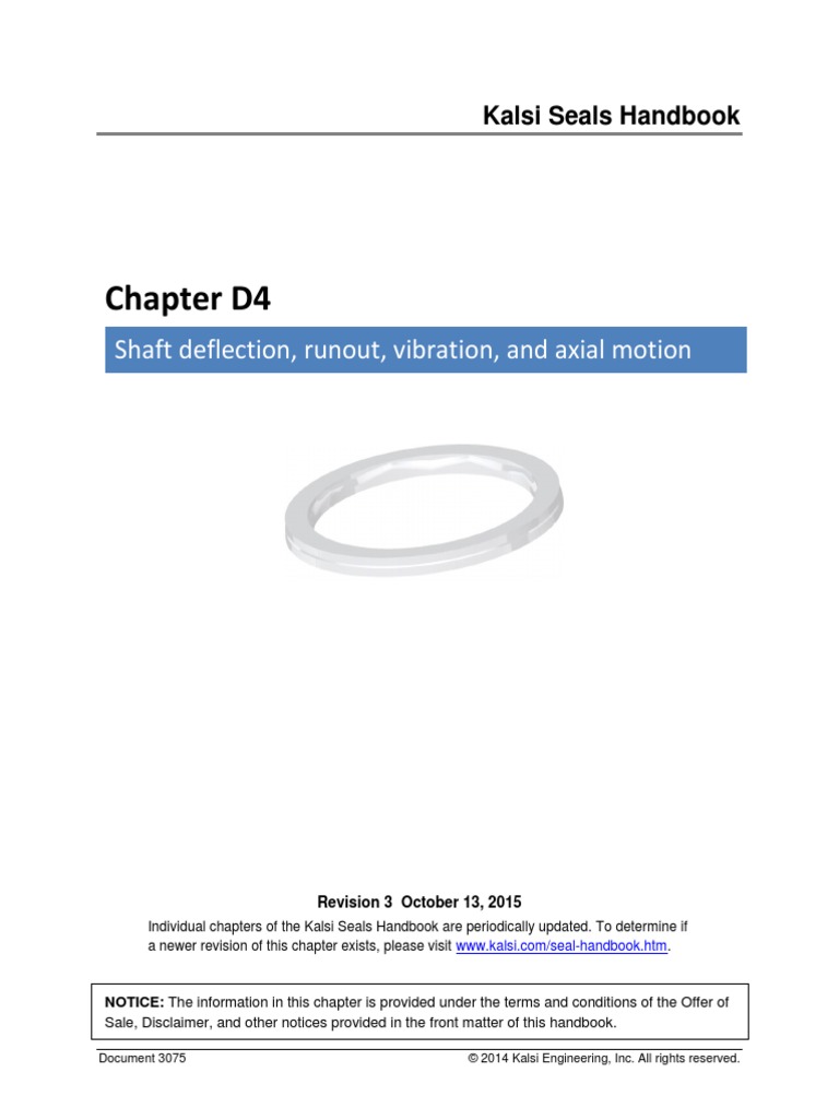 D04 Shaft Deflection Runout Vibration and Axial Motion | PDF | Bearing ...