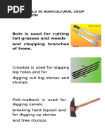 Meaning and Pictures of Simple Farm Tools