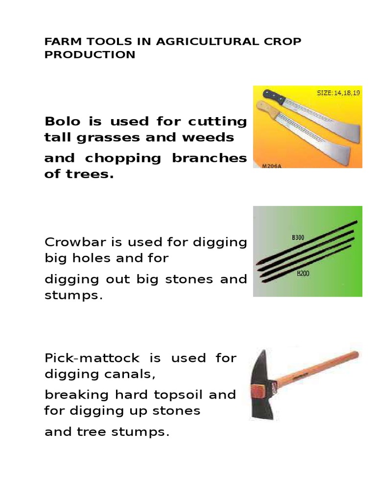Farm Tools in Agricultural Crop Production | Manure | Agriculture ...