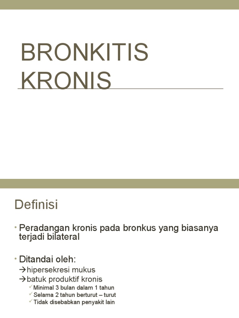 Bronkitis Kronis | PDF