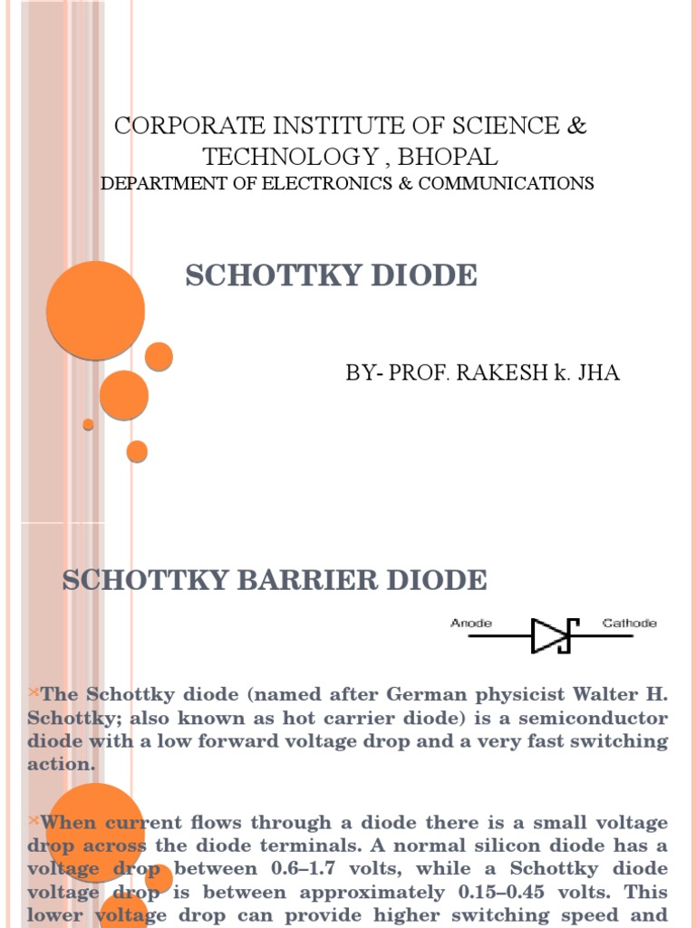 Schottky Diode | PDF | Diode | P–N Junction
