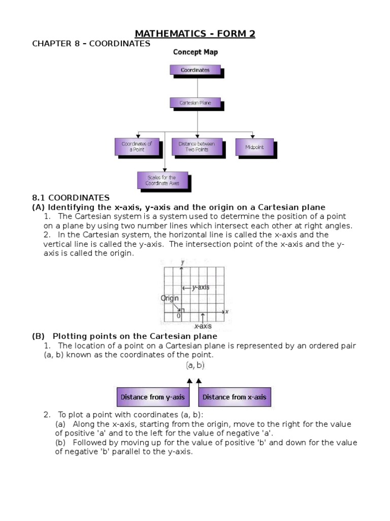 Chapter 8 Coordinates | PDF | Cartesian Coordinate System | Coordinate ...