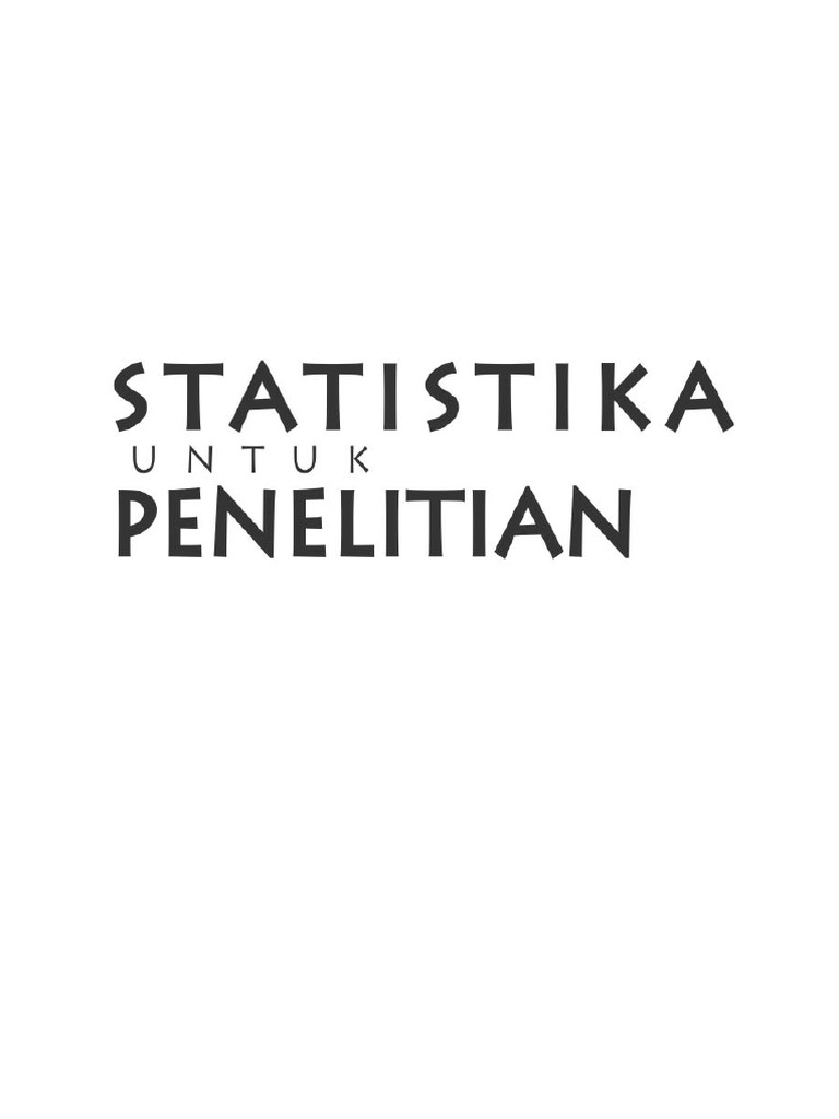Statistik Untuk Penelitian | PDF