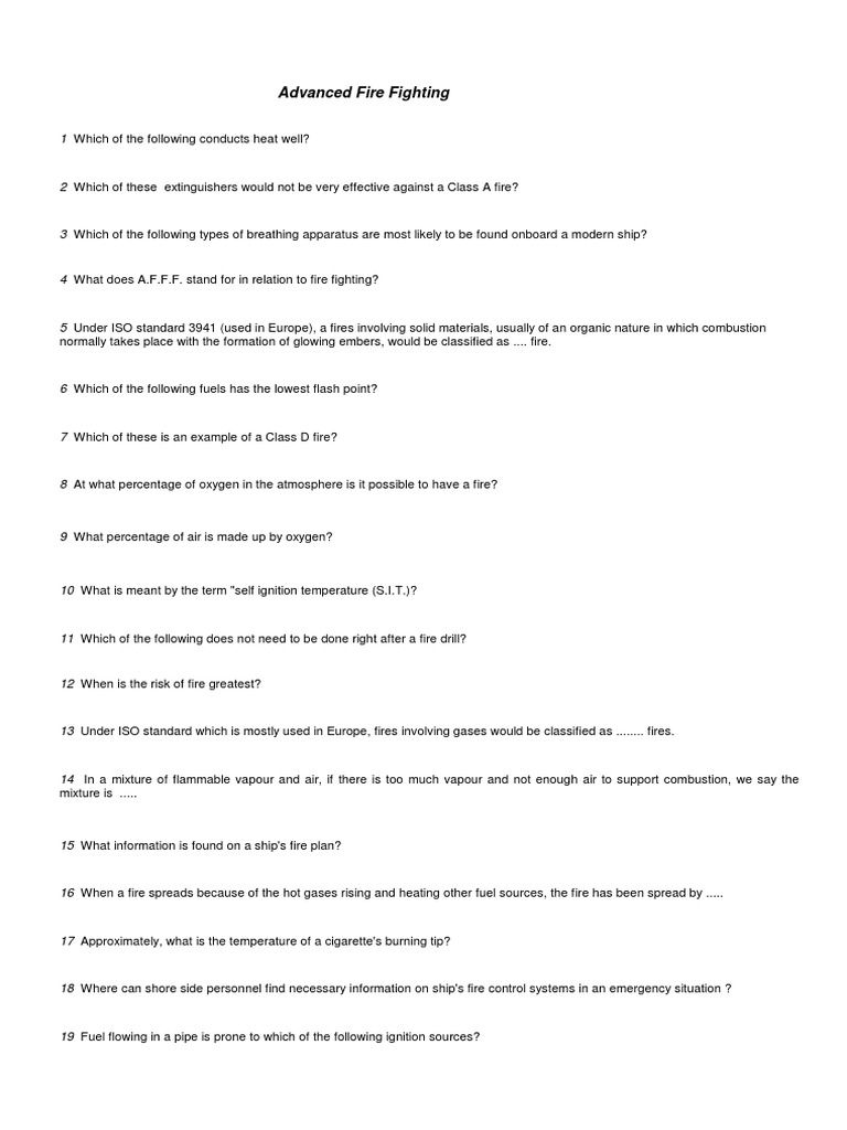 Advanced Fire Fighting PDF | PDF