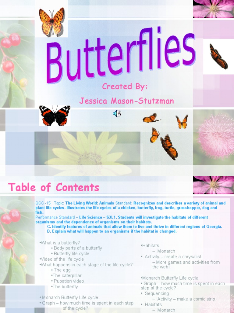 Presentation On Butterflies | PDF