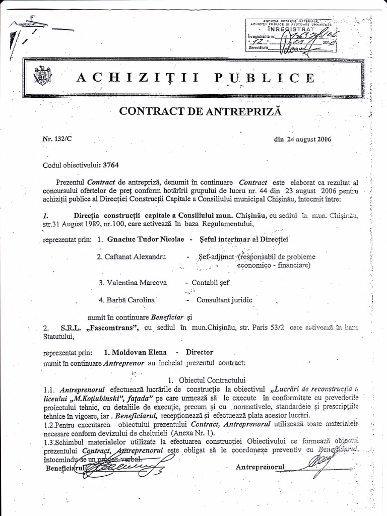 Contract de Antrepriza