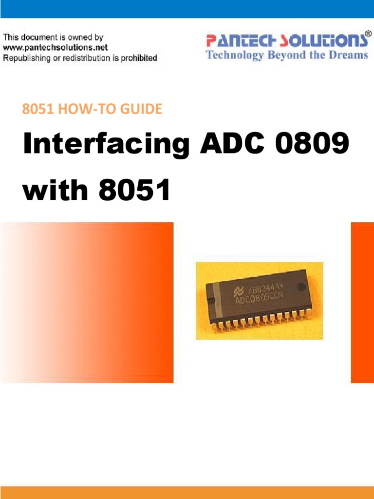 Interfacing ADC 0809 With 8051 Trainer | PDF | Analog To Digital ...