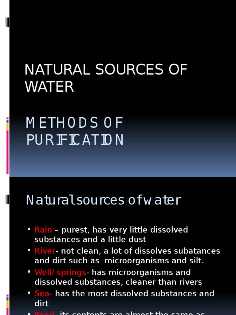 Water Purification Methods Explained | PDF