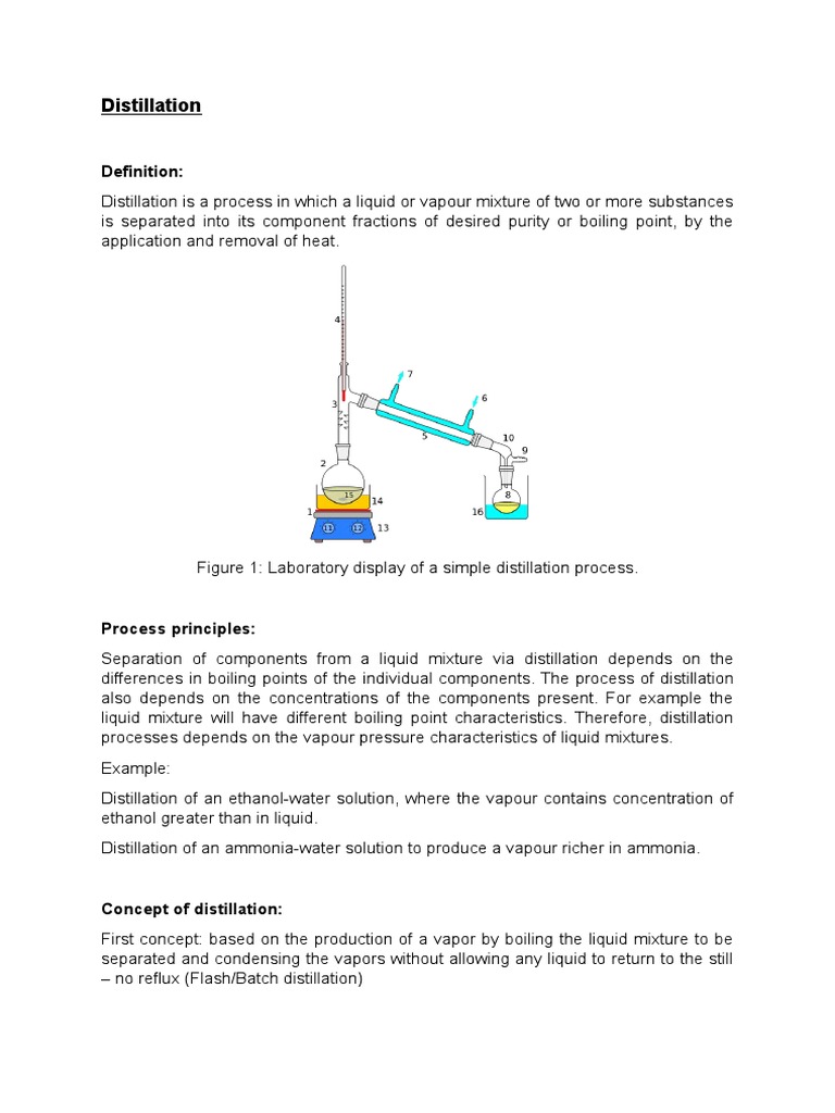 Distillation: Definition | PDF | Distillation | Vapor