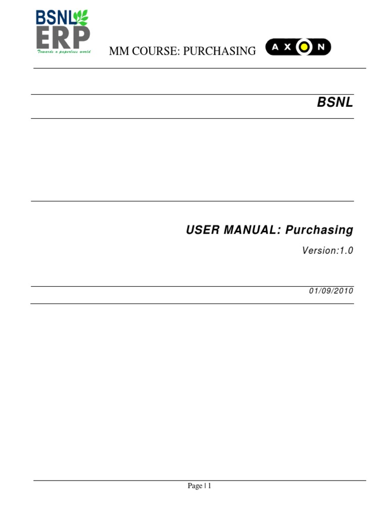 Sap MM Purchasing User Manual | PDF | Business | Computing