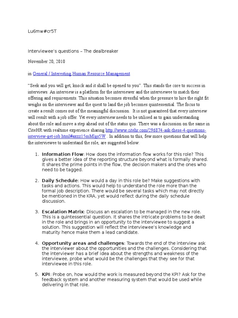 Interview Cracking Techniques | PDF | Incentive | Employment